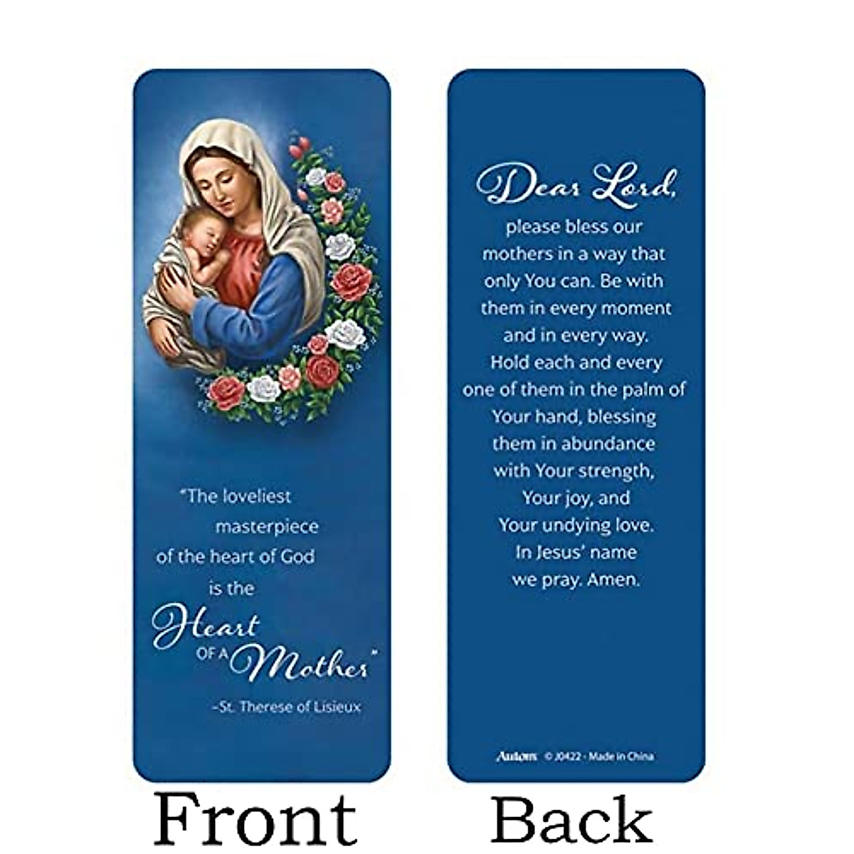 Heart of a Mother Madonna and Child Rollerball Pen with Bookmark Gift Set for Catholic Moms