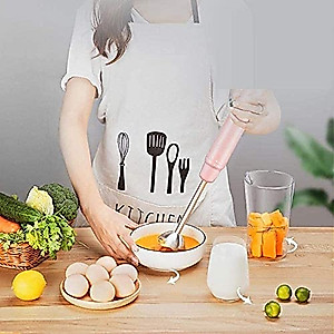 MXJCC Hand Blender, Powerful Immersion Blender Handheld, Smart Pressure Speed Control Portable Stick Mixer Perfect for Smoothies, Baby Food & Soup (Color : Pink)