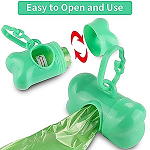 Arroyner 10 Pack Bone Shaped Poop Bag Dispenser Pet Waste Disposal Bag Dispenser (Random Color)