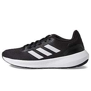 adidas Women's Run Falcon 3.0 Shoe, Black/White/Black, 8