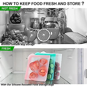 MAISON HUIS Silicone Sandwich Storage Bag, Extra Thick Reusable Silicone Sandwich Washable Bag, BPA Free Kitchen Storage Bag for Food, Leakproof(1PC,White)