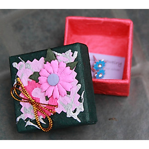 Heart Leopard Stud Earrings Small Sterling Silver 925 (E19916)