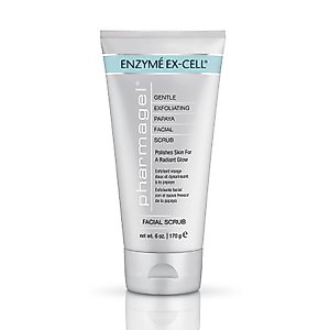 Pharmagel Enzyme Ex-Cell - Gentle Papaya Face Exfoliator Scrub for All Skin Types - 6 Ounces