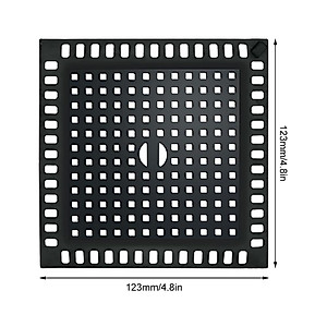 Shower Drain Cover Hair Catcher, Shower Drain Hair Catcher, Black Matte Square Drain Cover for Catching Hair, Suitable for Bathroom Floors, Balconies, Bathtubs, Kitchen Drains