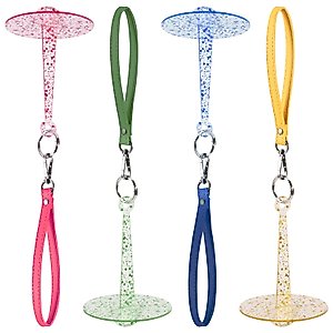 KTZCTPCA 4Pcs Wrist Yarn Holder, Wooden Yarn Holder with Wrist Strap, Detachable String Dispenser Yarn Ball Minder Crochet Wrist Holder Crochet Yarn Spinner for Knitting Crocheting Lover