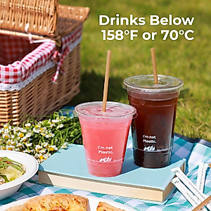 [125 Pack] Bubble Tea Straws 8.5 Inch Long - Black Wide Disposable Paper Drinking Straws, Biodegradable Compostable Eco-friendly Plastic Alternative, for Hot Cold Boba Pearl Milkshake Coffee Smoothie