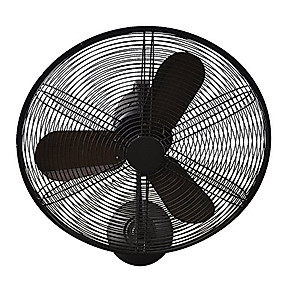 allen + roth 18-Inch 3-Speed Oscillation Indoor Outdoor Wall Bronze Fan