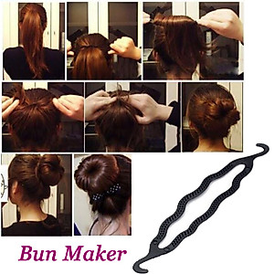 CCbeauty Hair Styling Accessories Ponytail Hair Twist Tool Magic French Braid Tool/Bump Up Volume Hair Inserts/Topsy Tail Kit/Bun Maker/Hair Comb for Women Girls