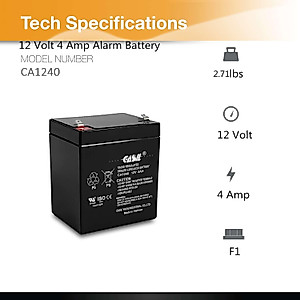 Casil Inovel Battery CA1240 12V 4Ah SLA Alarm Battery
