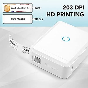 Slofen Label Makers Machine with Tape,Bluetooth Portable Label Maker Printer Multiple Templates Available,Rechargeable for Home Office Organization, Compatible with iOS/Android