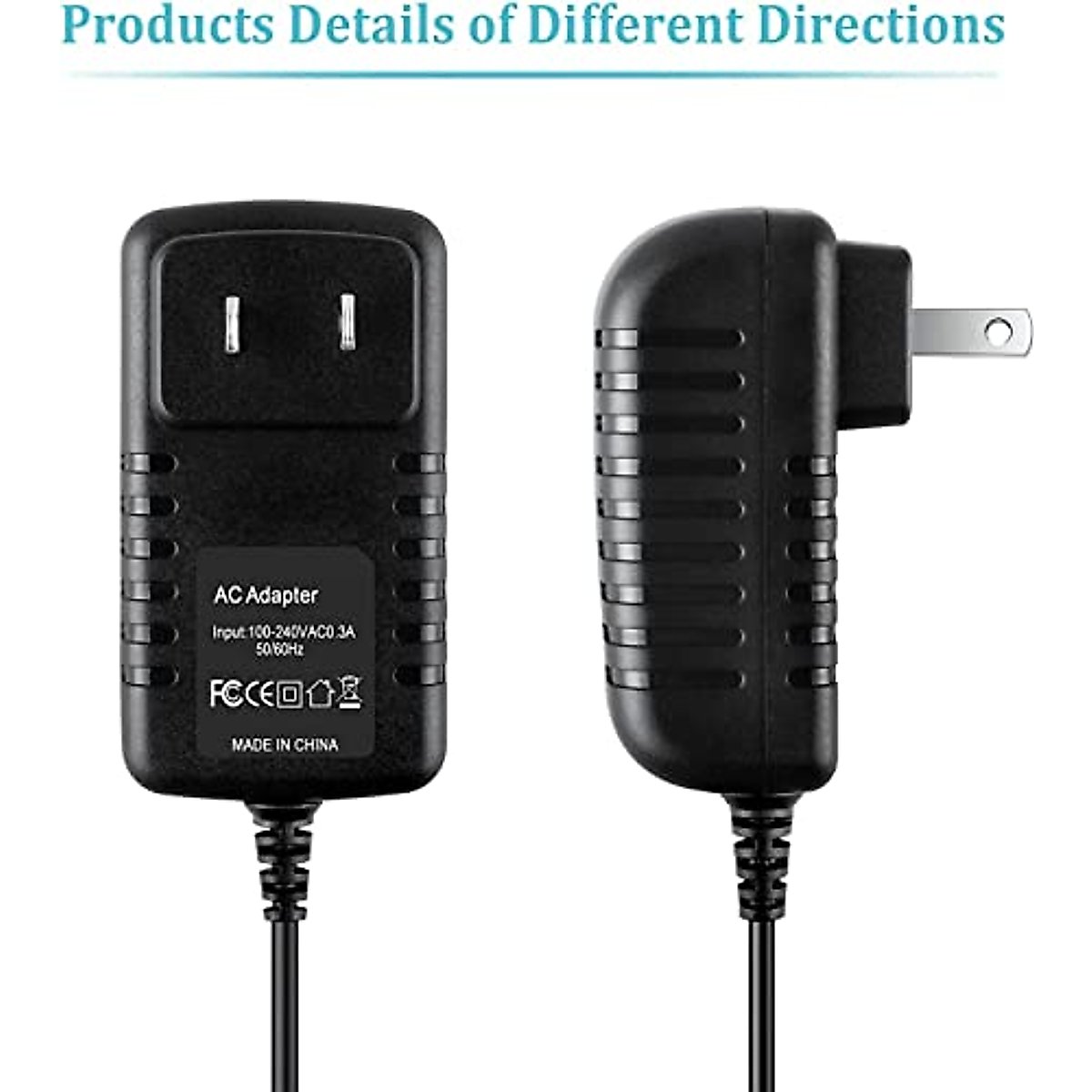 Guy-Tech AC/DC Adapter Compatible with Hitachi Digital 8 Hi8 8mm Video Camcorder VHSC Camera VM-E54A VM-E56A VM-E58A VME56A VME58A VM-H58 VM-H58E Power Supply Cord