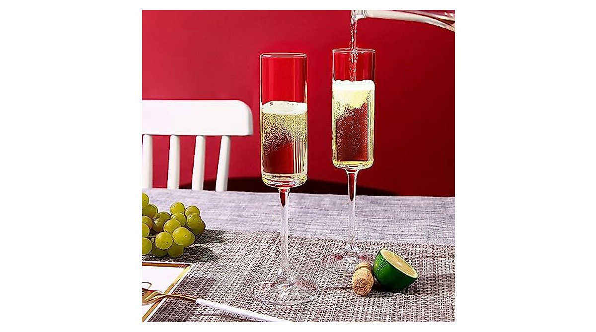 Champagne Flutes Set of 12 - Elegant Glasses for Parties & Weddings