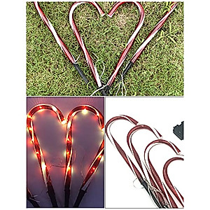 Christmas Candy Cane Lights,Solar Christmas Cane Light， Set 1 for 5 Waterproof Christmas Plug-in Lamp， LED Home Garden Courtyard Lawn Decoration Lights