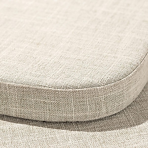 Tromlycs 14x14 Metal Chair Cushions Pads Set of 4 for Tolix Metal Chairs Small Seat Cushions 14 inch Beige