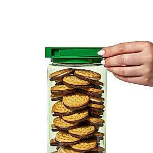 Cliik 3-Pack Magnetic Stackable Kitchen Containers, Jars for Organization and Storage, Kitchen Storage & Pantry Organizer with Lid, Shatterproof, Leakproof & Airtight