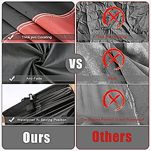 MRWiZMS 3 Pieces Patio Set Cover Waterproof Patio Furniture Cover Set Fit for 3 Pieces Wicker Chair Conversation Furniture Sets,Upgraded 420D Heavy Duty Oxford Fabric Furniture 3 -Piece Cover Set