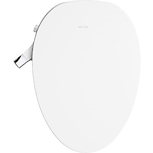 KOHLER 98804-CP-0 Purewash M300 Elongated Manual Bidet Toilet Seat With Chrome Handle, Non-Electric Bidets for Existing Toilets, White