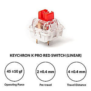 Keychron V6 Wired Custom Mechanical Keyboard Knob Version, Full-Size QMK/VIA Programmable Macro with Hot-swappable Keychron K Pro Red Switch Compatible with Mac Windows Linux Black (Non-Transparent)