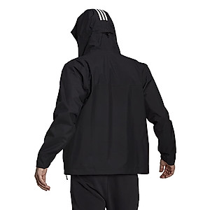 adidas Outdoor,Mens,Basic 3-Stripes RAIN.RDY Jacket,Black,Large