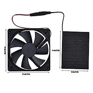 Arsor Solar Panel Fan Kit, 5V 3W Solar Panel Exhaust Fan 3000RPM Solar Powered Fan Kit Waterproof Mini Ventilator for Chicken Coops Pet House Greenhouse Camping Cooling Ventilation Window Exhaust