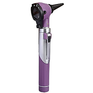 Pakcan Compact Pocket Size Fiber Optic Medical Diagnostic Ear Otoscope with Light (Purple)