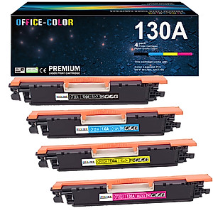 4-Pack Compatible HP 130A Black,Cyan, Magenta, Yellow Toner Cartridges Works with HP Color Laserjet Pro MFP M177fw,M176n Printer Ink