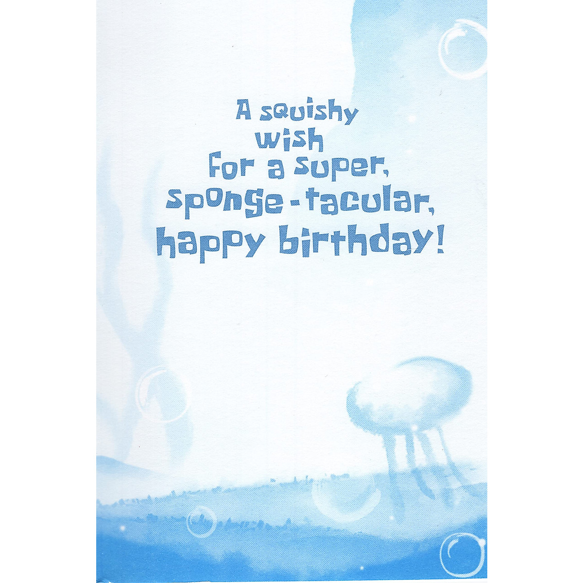 Today and Always by American Greetings SpongeBob SquarePants Happy Birthday Card - Hooray! Guess What's Inside for You? A Squishy Wish for a Super Sponge-Tacular, Happy Birthday! - Color Me