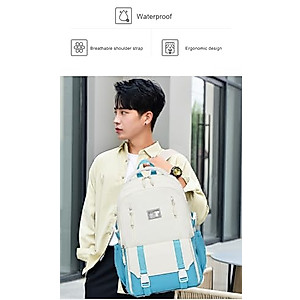 Caoroky knight Travel Laptop Backpack for Women Men Elementary Middle High School Bag College Backpacks Casaul Daypack Large Bookbags Purse for Teens Girls Boys-Blue