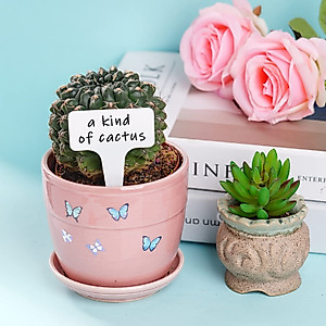 HOVEOX 200PCS Plastic Plant Tags, T-Type Markers Nursery Garden Labels Stakes for Gardening Green House Humidity Dome Orchard Botanical Garden (White)