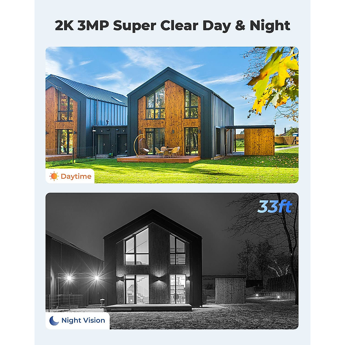 REOLINK 2K Solar Security Camera Wireless Outdoor, Argus Eco-B+Solar Panel, No Monthly Fee, Human/Vehicle Detection, 3MP Night Vision, 2-Way Audio, WiFi Home Security Camera Works with Alexa(2 Pack)