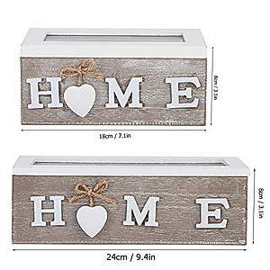 Tea Storage Box Wooden Tea Storage Organizer Box with Clear Acrylic Glass Lid Tea Bag Holder Teabag Sorter Small Items Container for Jewelry Sugar Packets(3 Compartments)