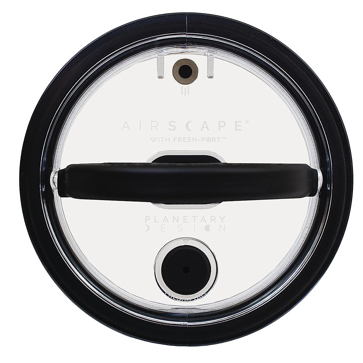 Airscape Inner Lid Upgrade with Fresh Port and Degassing Valve - Fits Small and Medium Stainless Steel Airscape - Extend Freshness with Argon Flush Inert Gas Insertion Valve and Off Gas Umbrella
