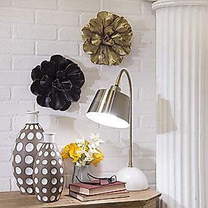 Sagebrook Home 11130-02 Flower Wall Plaque, Gold, 10x10x2.5