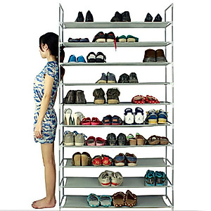 DDOY Shoe Rack for entryway Stable Shoe Rack Organizer Durable Metal Shoe Rack Space Saver Outdoor Shoe Rack for Entryway, Bedroom and Hallway