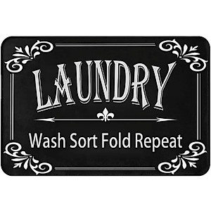 Laundry Room Rug Bathroom Rug Woven Rug Decorative Hallway Throw Runner Rug Small Area Rug for Bedroom Kitchen Sink 16 * 24 inch