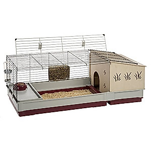 Krolik Extra-Large Rabbit Cage w/ Wood Hutch Extension Rabbit Cage Includes All Accessories and Measures 55.9L x 23.62W x 19.68H and Includes ALL Accessories