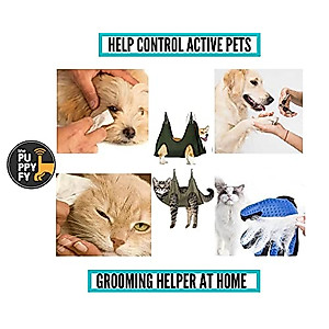 THEPUPPYFY Dog Grooming Hammock - Dog Hammock - Dog Nail Clippers-Dog Things - pet Grooming Hammock - Dog Grooming Harness Holder - cat Grooming Hammock - Dog Hammock for Grooming (S/Under 55 LB)