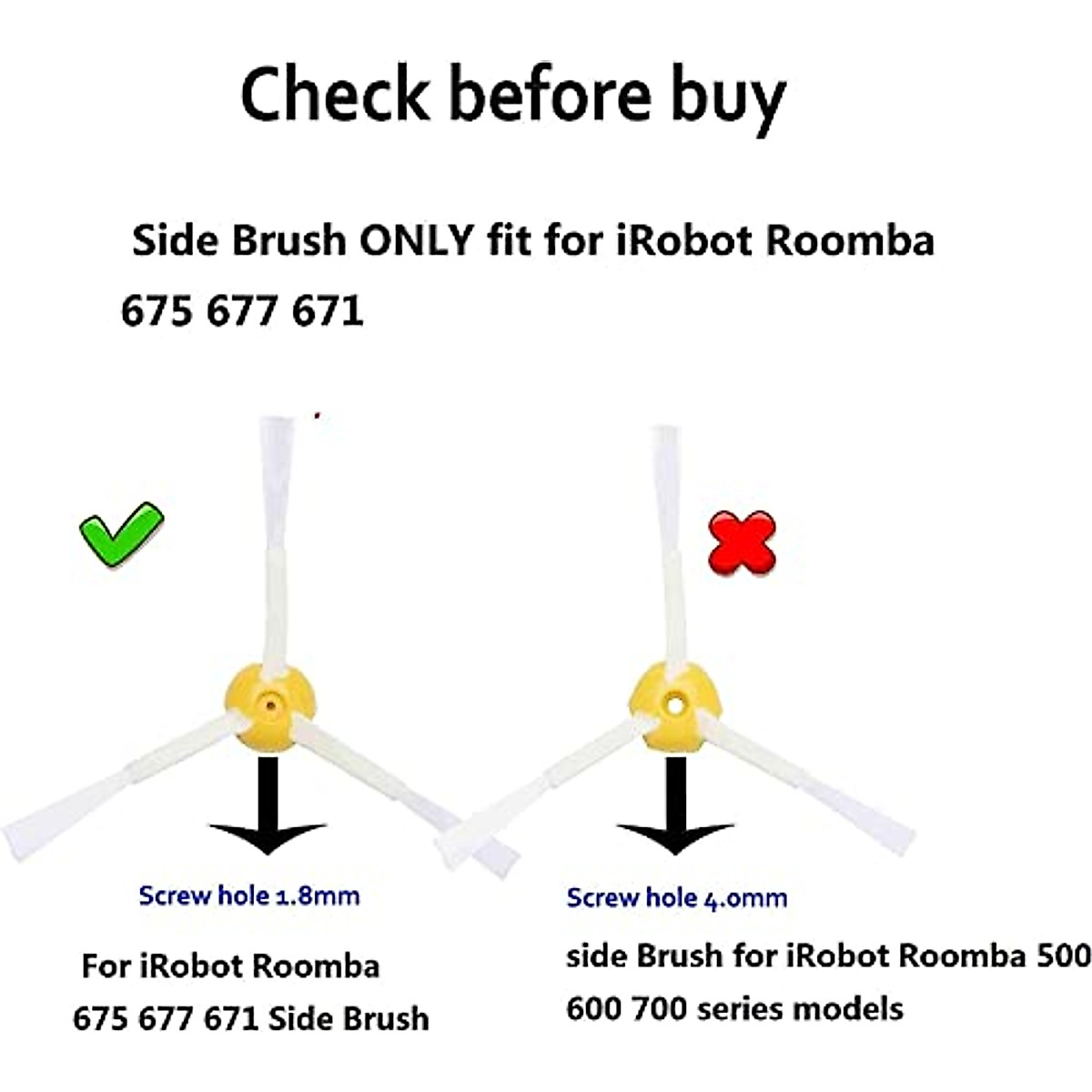 ECOMAID Replacement Parts Compatible for iRobot Roomba 675 671 677 645 655 Robot Vacuum Parts Accessories Kit,2 Sets Multi-Surface Brushes,6 HEPA Filters,6 Side Brushes with Cleaning Tools