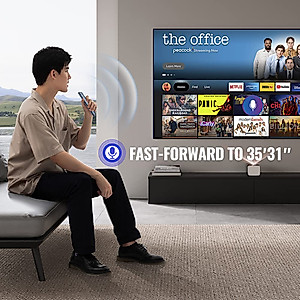 New TV Voice Remote with Mic Compatible for AMZ TV Omni Series, TV QLED Series, TV 4-Series Smart TV and TV Cube (3rd Gen)