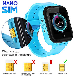 4G Watch Phone for Children, Kids Smart Watch, 2-Way Calls, GPS Location, IP67 Waterproof, Messages, School Mode, SOS, Video Calls, Camera, Remote Control, Torch, Pedometer Smartwatch (Concise Blue)