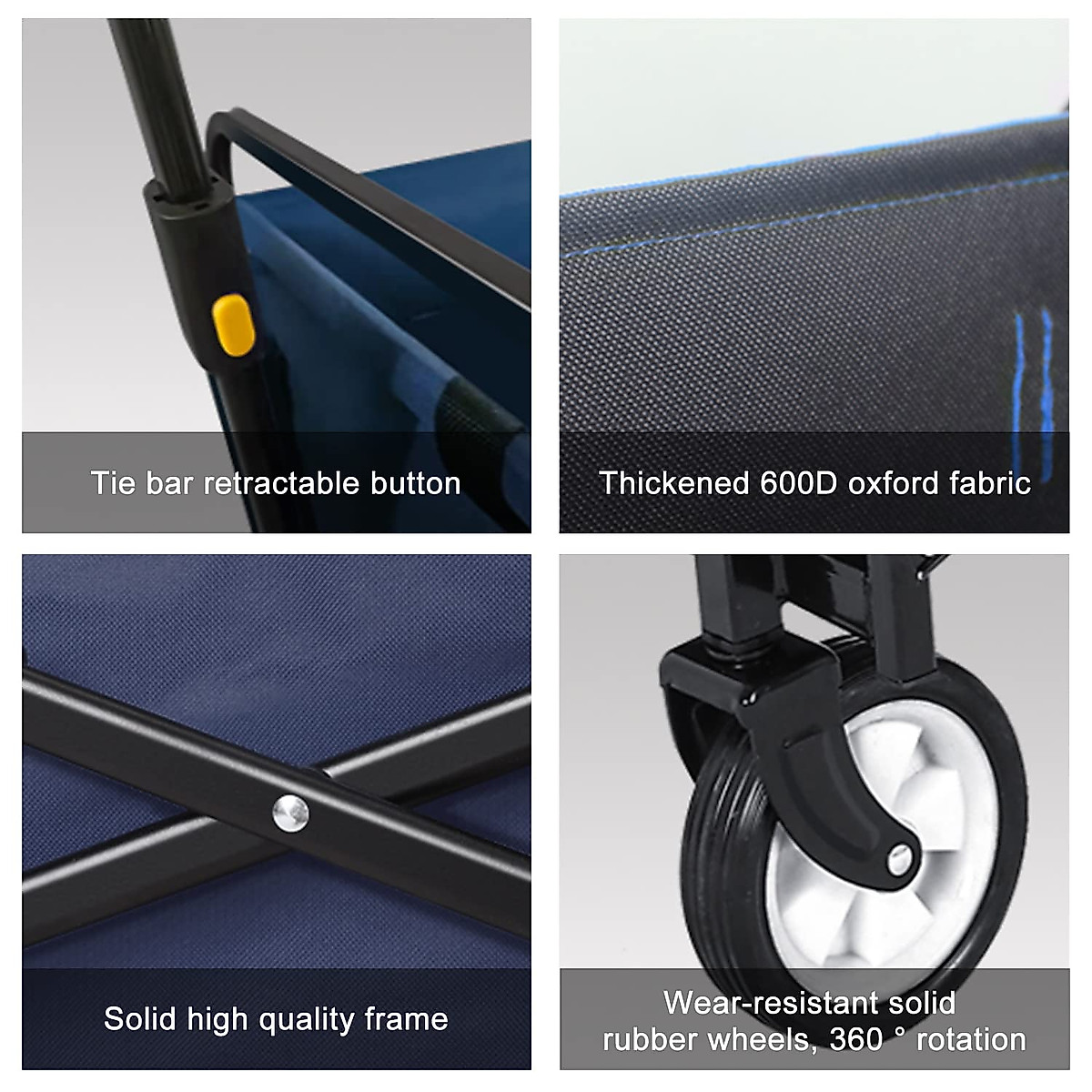 Outdoor Collapsible Wagon Zebra Fur Stripe Skin Animal Repeating Texture Black White Seamless Camping Shopping Garden Cart Heavy Duty Wagon Adjustable Portable Utility Folding Wagon with Wheels