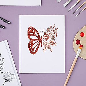 Paper Junkie Hardcover White Books for Students, Sketching, Story Writing, Blank inside (8.5 x 11 In, 3 Pack)