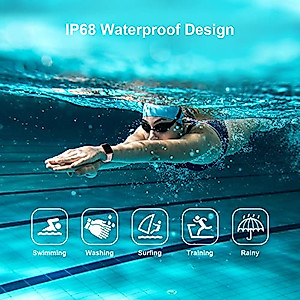 Smart Watch for Women, 1.69" HD Screen Fitness Tracker, Activity Tracker Smartwatches with 24 Sport Modes, Heart Rate/Sleep Monitor, IP68 Waterproof, Pedometer, Fitness Watch Android iOS Phones, Pink