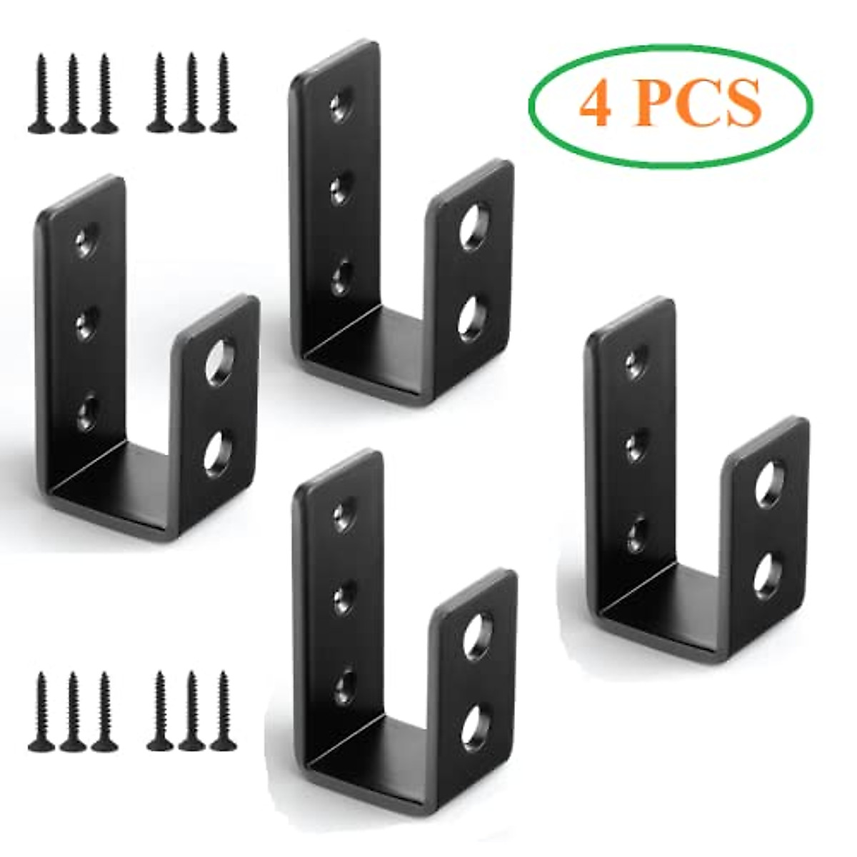 Liphontcta 2x4 Doade Brackets, Heavy Duty Open Bar Security Holder Garden Sculpture Outdoor Decoration