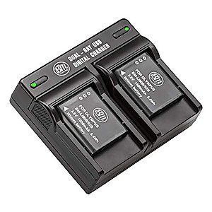 BM Premium 2 LI-90B, LI-92B Batteries and Dual Battery Charger for Olympus Tough TG-6, TG-5, TG-Tracker, Tough SH-1, SH-2, SP100 IHS, Tough TG-1 iHS, TG-2 iHS, TG-3, TG-4, SH-50, SH-60, XZ-2 iHS