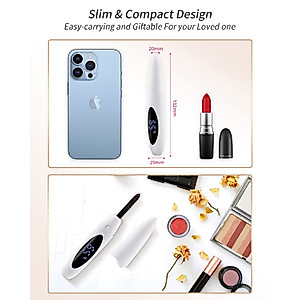 Heated Eyelash Curlers Lash Curler：Electric Eyelash Curlers, Rechargeable Lash Curler with Eyelash Comb for Quick Natural Curling Makeup Natural Curling Eye Lashes and 24 Hours Long Lasting