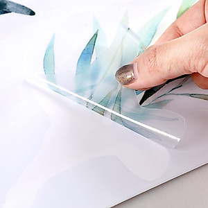 Zonon 32 Pcs Green Leaves Wall Stickers Boho Eucalyptus Leaf Wall Decals Modern Leaves Wall Decals Sage Green Wallpaper Botanical Plant Leaf Wall Decoration for Nursery Bedroom Living Room Decor