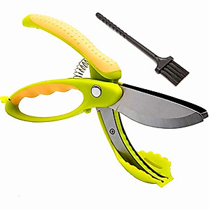 Toss and Chop Salad Tongs, Salad Chopper, Heavy Duty Kitchen Salad Scissors, Multifunction Double Blade Salad Cutting Tool