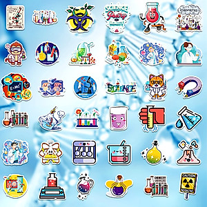 300 PCS Science Stickers, Teacher Stickers for Kids, Physics Math Experiment Waterproof Stickers for Water Bottles Laptop Skateboard Notebook