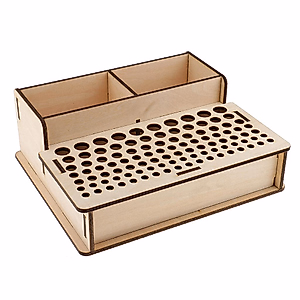 Jili Online Wood Leather Craft Tools Holder Rack Stand Leather Stamp Punch Tools Storage Box Organizer